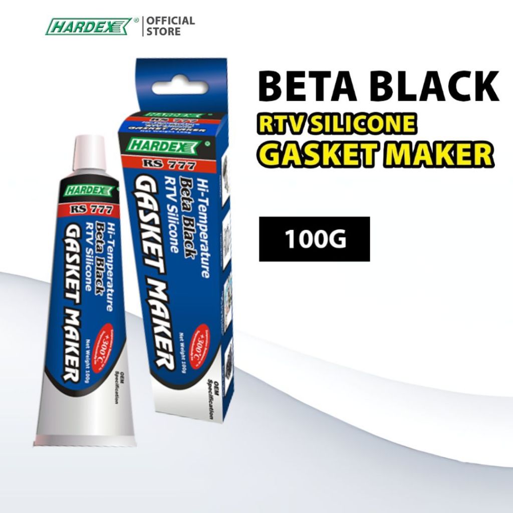 HARDEX Hi-Temperature Beta Black RTV Silicone Gasket Maker (100g) RS ...
