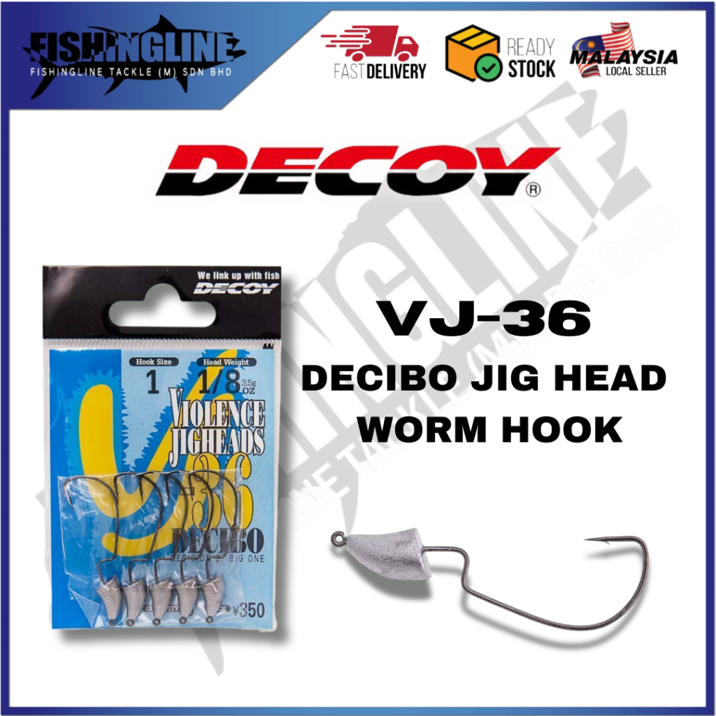 DECOY VJ-36 Decibo Fishing Hook Jig Head 3.5G /5G 1pack 4pcs | Shopee Malaysia