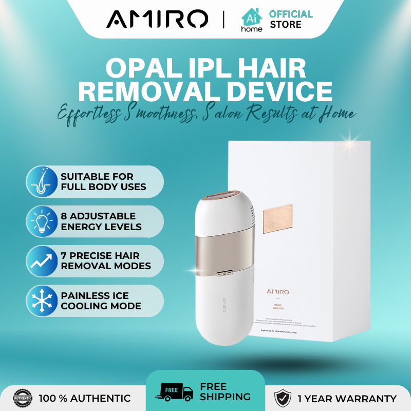 AMIRO Opal IPL Hair Removal Device Ice Cooling 3-in-1 Functions Skin Rejuvenation Auto Glide ...