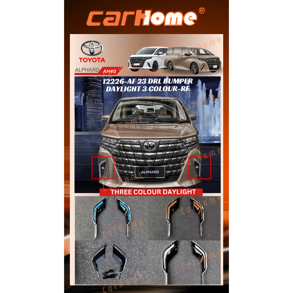 TOYOTA ALPHARD 2023 2024 AH40 AGH40 MODELLISTA DRL LED DAYLIGHT ...