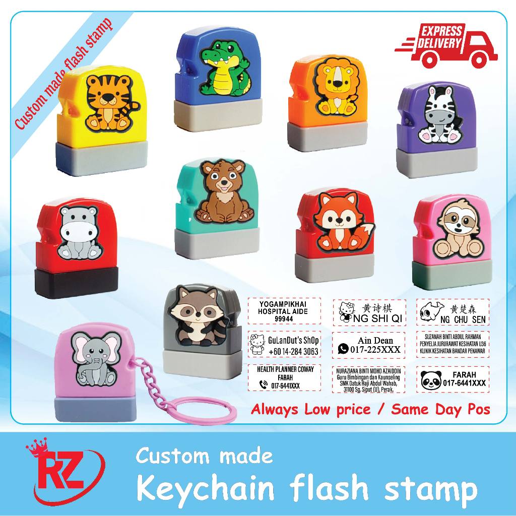 1027-N READY STOACK /cop nama /cop nama stamp /cop guru /chop custom made /murah rubber stamp ...