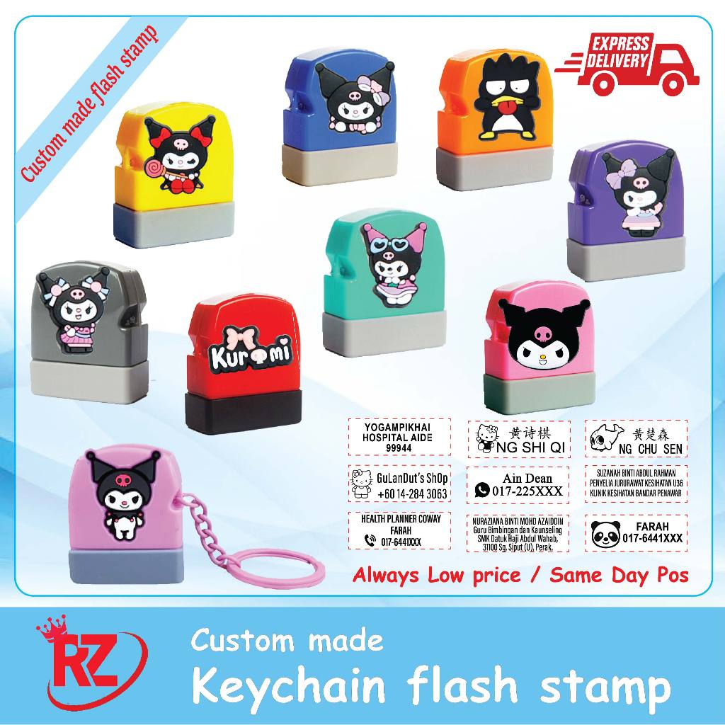 1027-D READY STOACK /cop nama /cop nama stamp /cop guru /chop custom made /murah rubber stamp ...