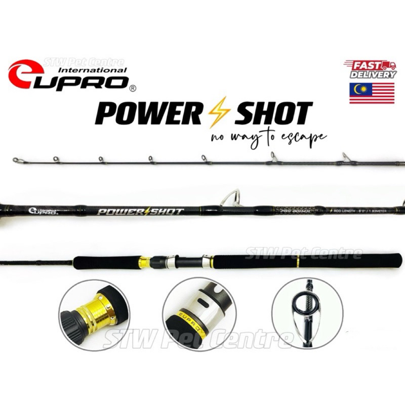 Eupro Power Shot PSS 601M / 691MH Fishing Rod Joran Pancing (1pcs ...