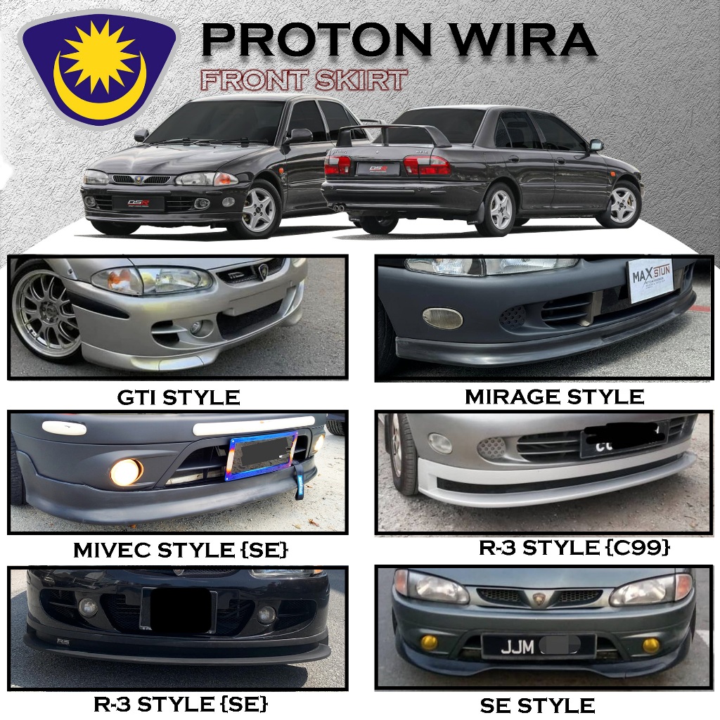 PROTON WIRA SEDAN SALOON AEROBACK SATRIA PUTRA FRONT SKIRT FOR SE ...