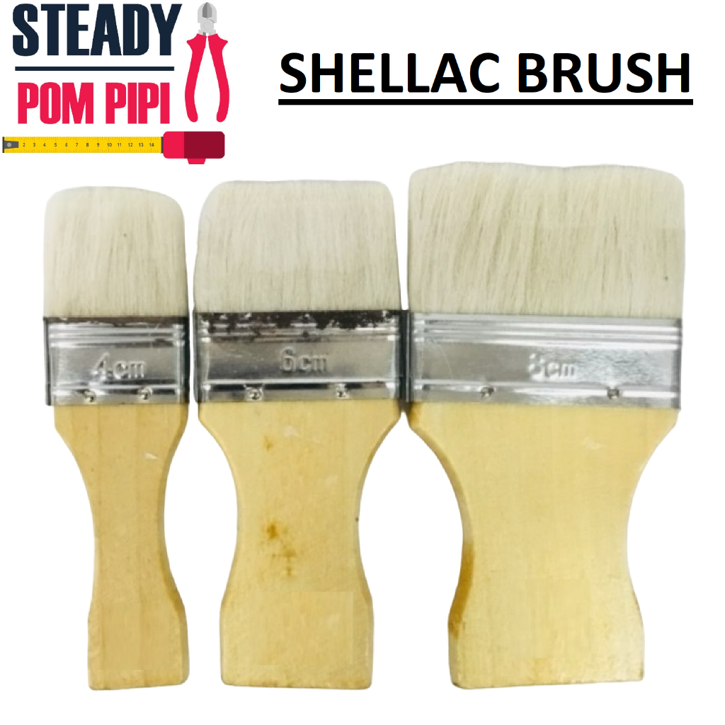 SHELLAC BRUSH / VARNISH BRUSH / BERUS SHELLAC (4CM / 6CM / 8CM ...