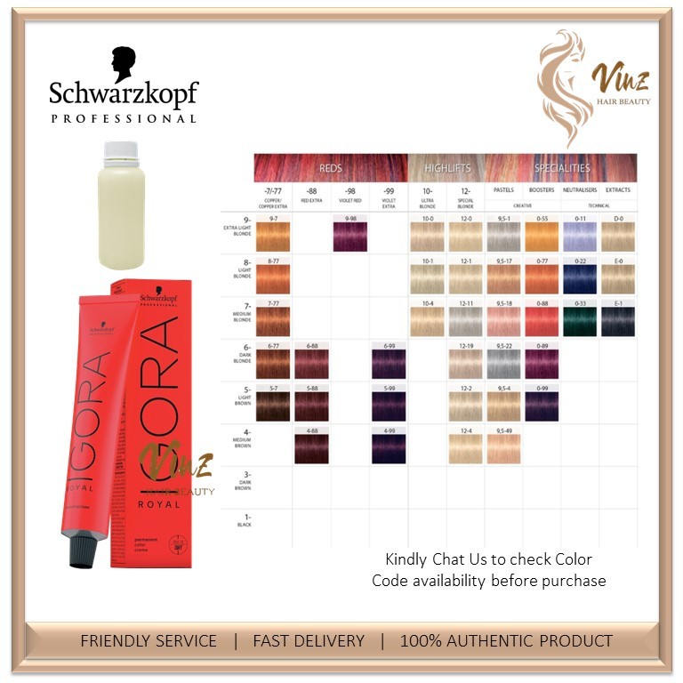 Schwarzkopf Hair Color Chart Igora