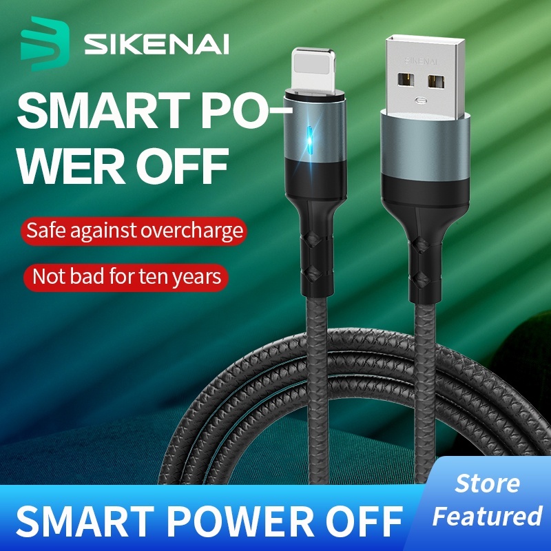 Sikenai Original 5A Auto Power Off Smart Disconnect USB to iP / Type C ...