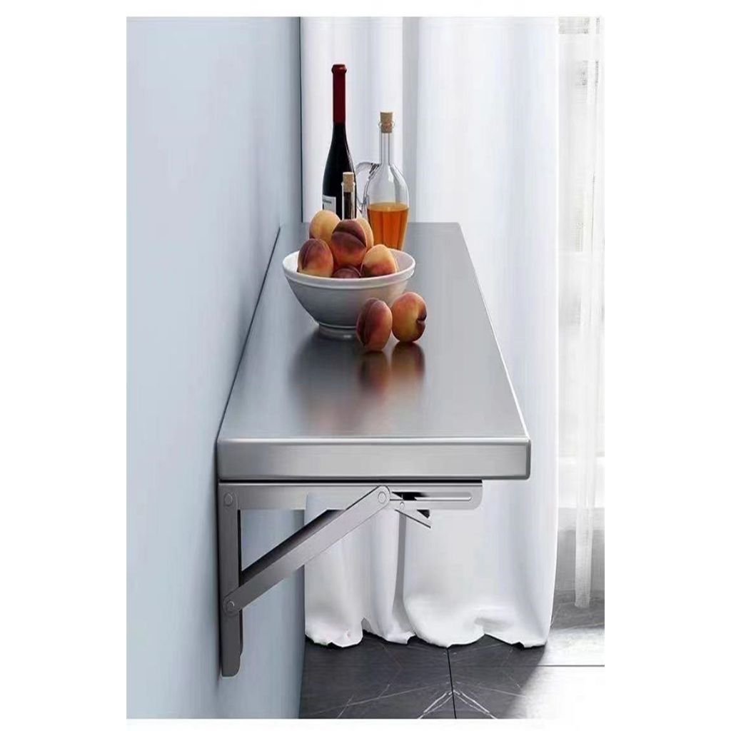 Stainless Steel Wall Mounted Foldable Table Kitchen Countertop Dining ...