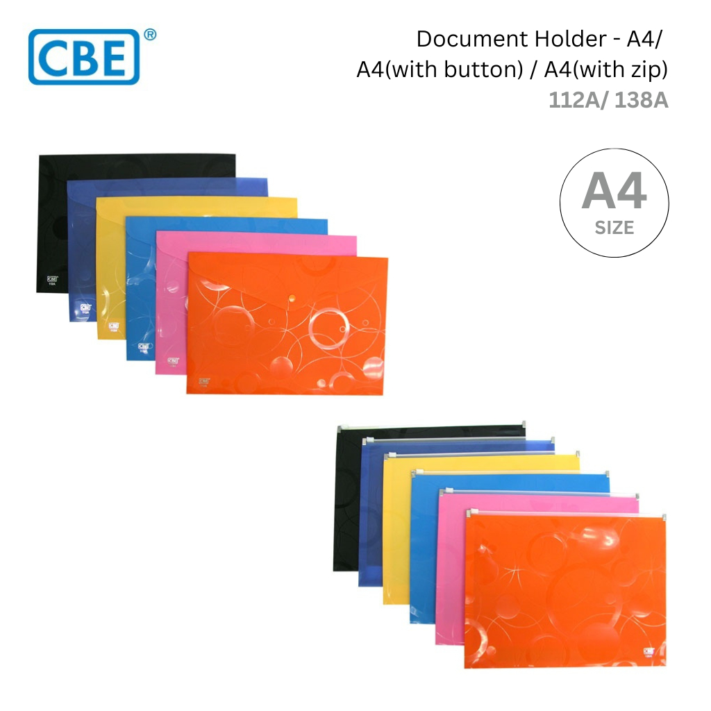 CBE 112A/ 138A Document Holder - A4/ A4(with button) / A4(with zip ...