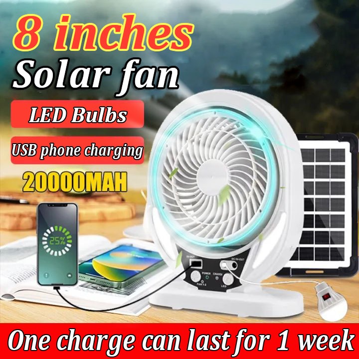 ⭐Zero electricity bill⭐fan Solar Powered Fan Solar Energy Fans Large ...