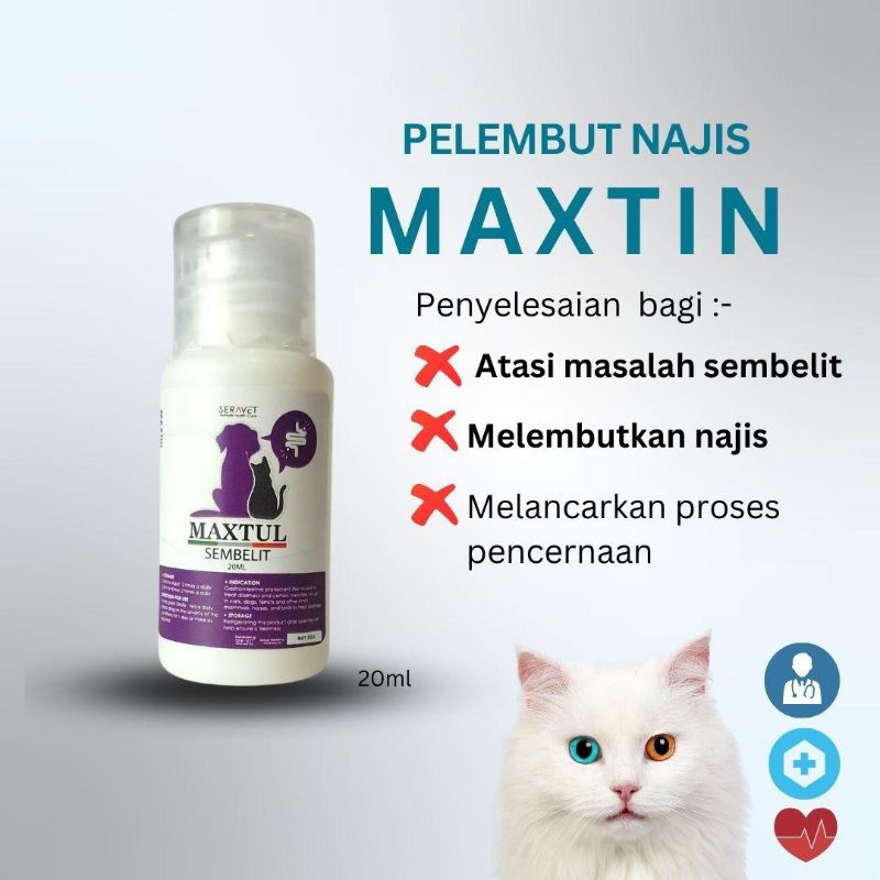 Seravet Maxtul Ubat Sembelit Kucing / Lembutkan Najis / Constipation ...