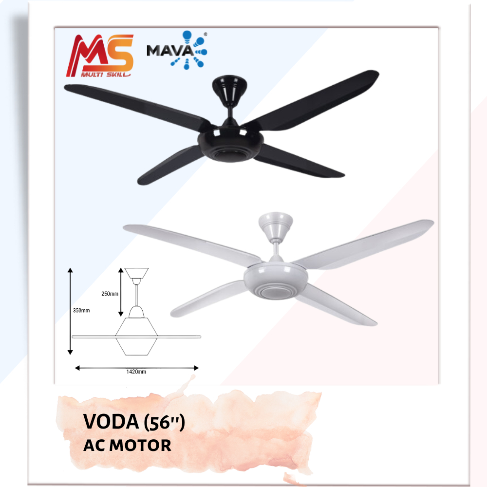 Voda 13 *Ready Stock* Mava 4 Blades Ceiling Fan (56'') | Shopee Malaysia