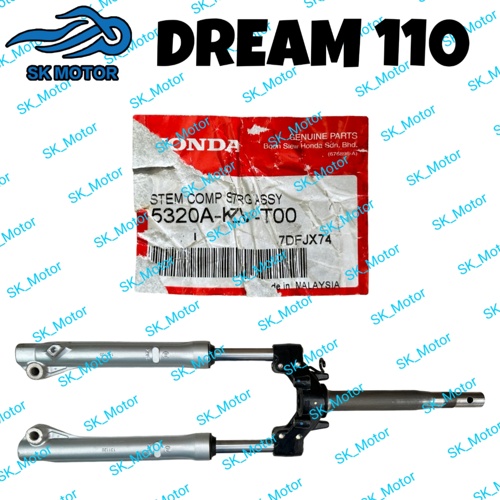 Honda EX5 DREAM 110 FI Original Front Fork Steering Stem T Under Bracket Absorber Suspension ...