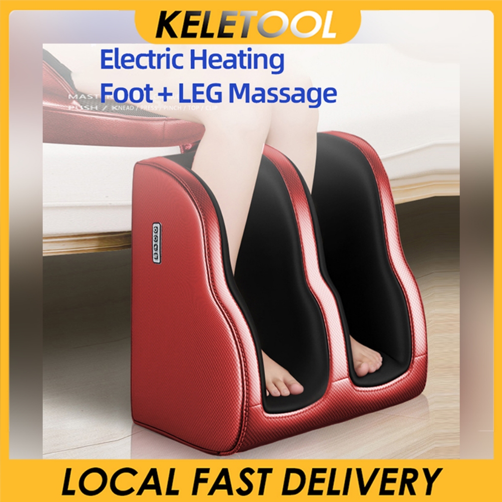 Foot Massager Machine Home Vibration Heating Electric Leg Reflexology ...