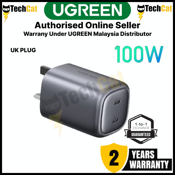 UGREEN 100W GaN Fast Usb C Charger Plug 2 Port | Shopee Malaysia