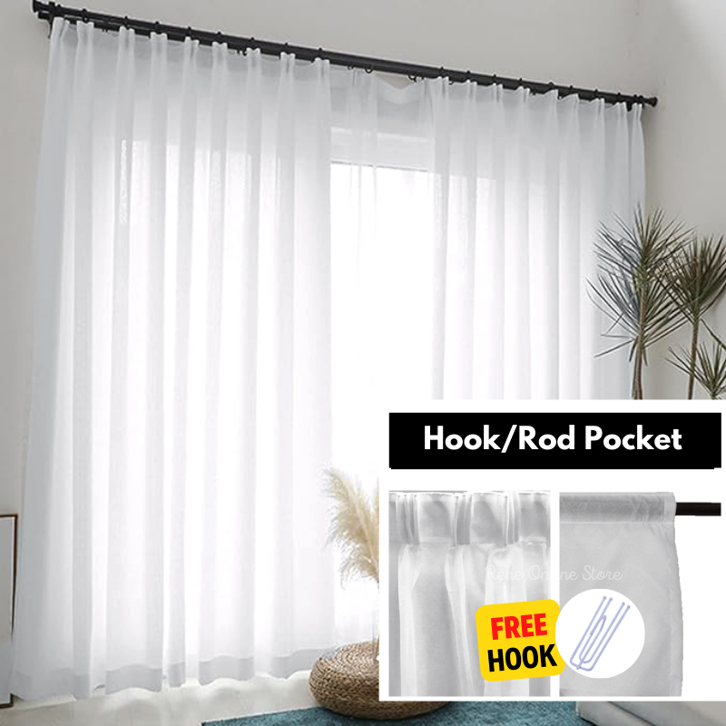 New & Soft TURKEY Sheer Curtain ♥️Hotel Preferred♥️ Langsir Putih / Day ...