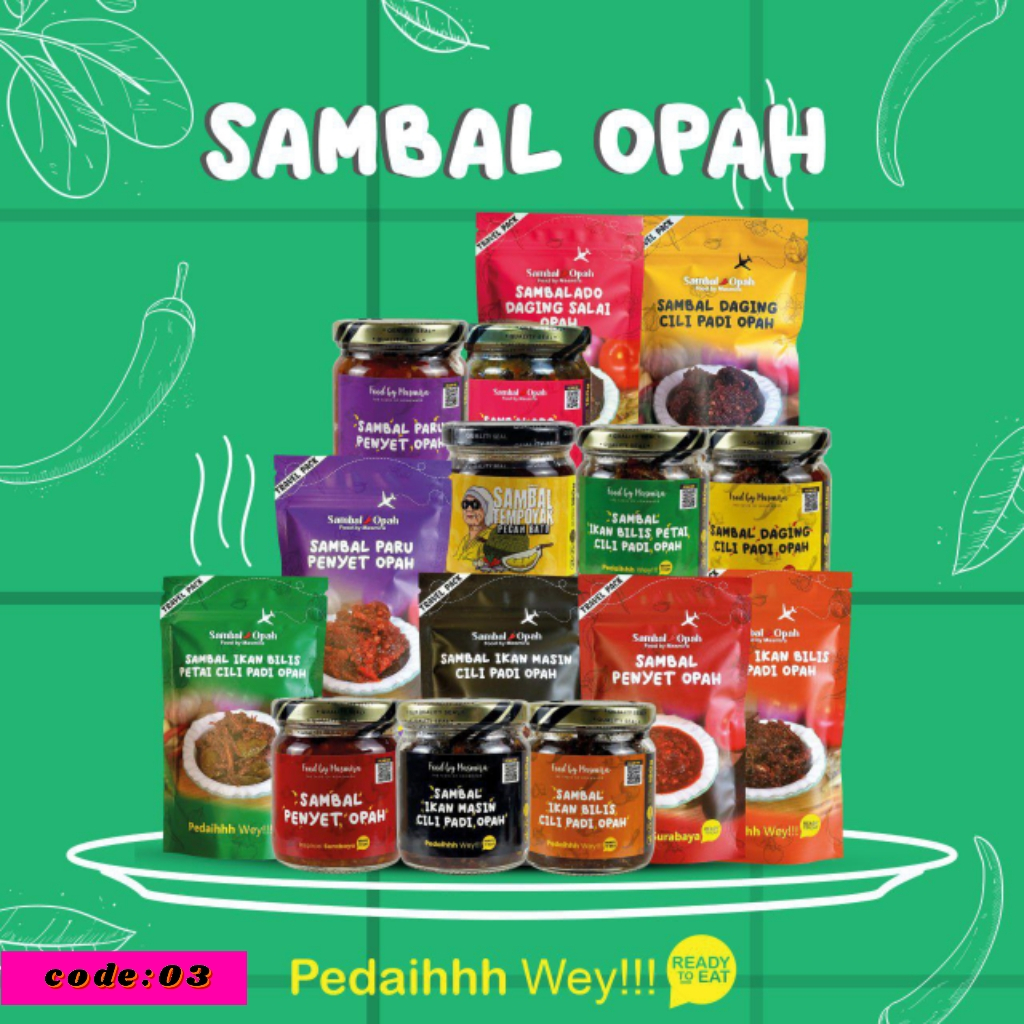 SAMBAL OPAH FOOD BY MASMIRA | Sambal Ready to Eat | Sambal Penyet ...