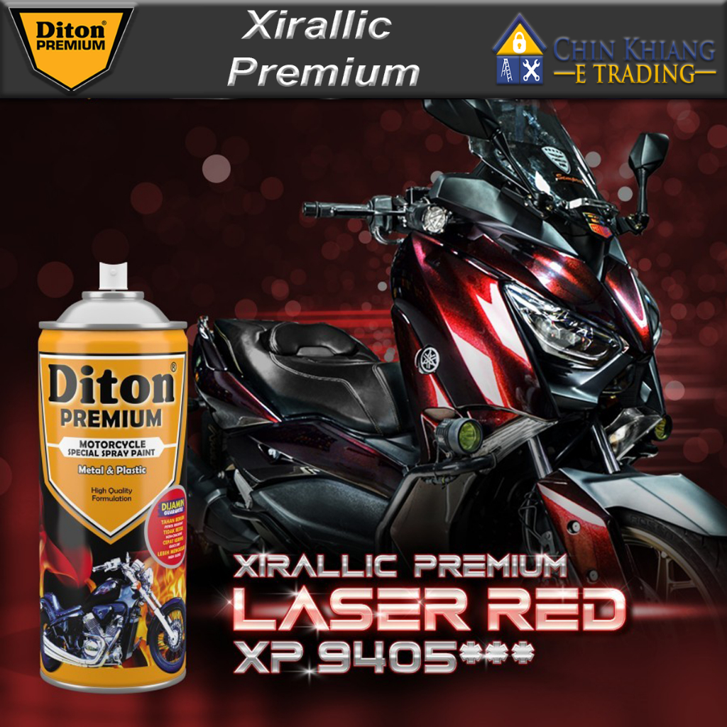 Diton Premium Xirallic Premium Color XP9405 Laser Red 400ml | Shopee ...