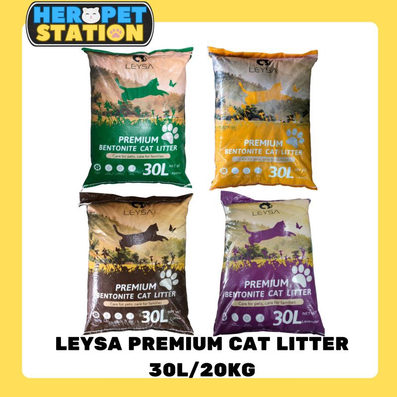 LEYSA PREMIUM BENTONITE CAT LITTER 30L(LIMIT 30L SAHAJA)random | Shopee ...