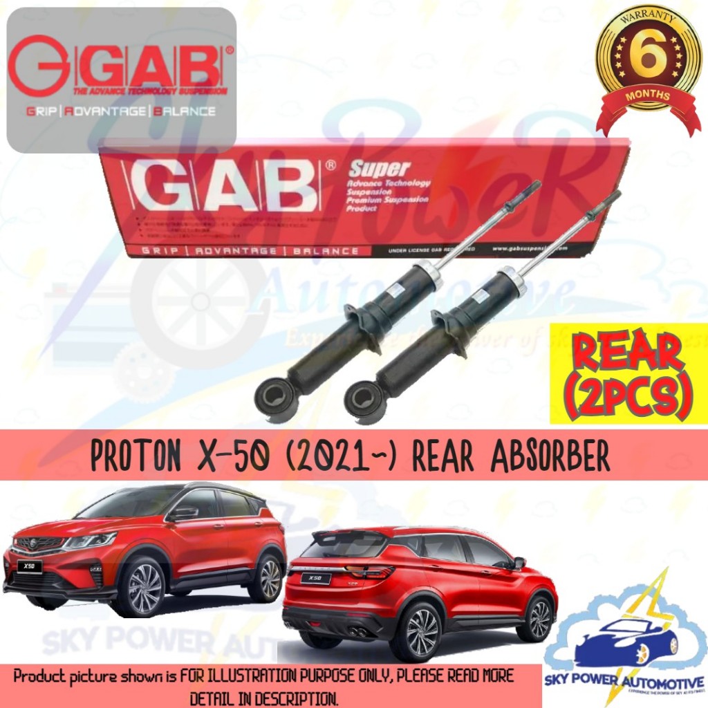 PROTON X-50 X50 (2021~) GAB SUPER GAS SHOCK ABSORBER REAR 2PCS | Shopee ...
