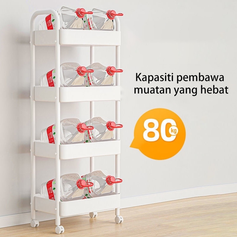 Storage Rack Shelf Trolley Rack Trolley Rak-Troli Rak Dapur Kitchen ...