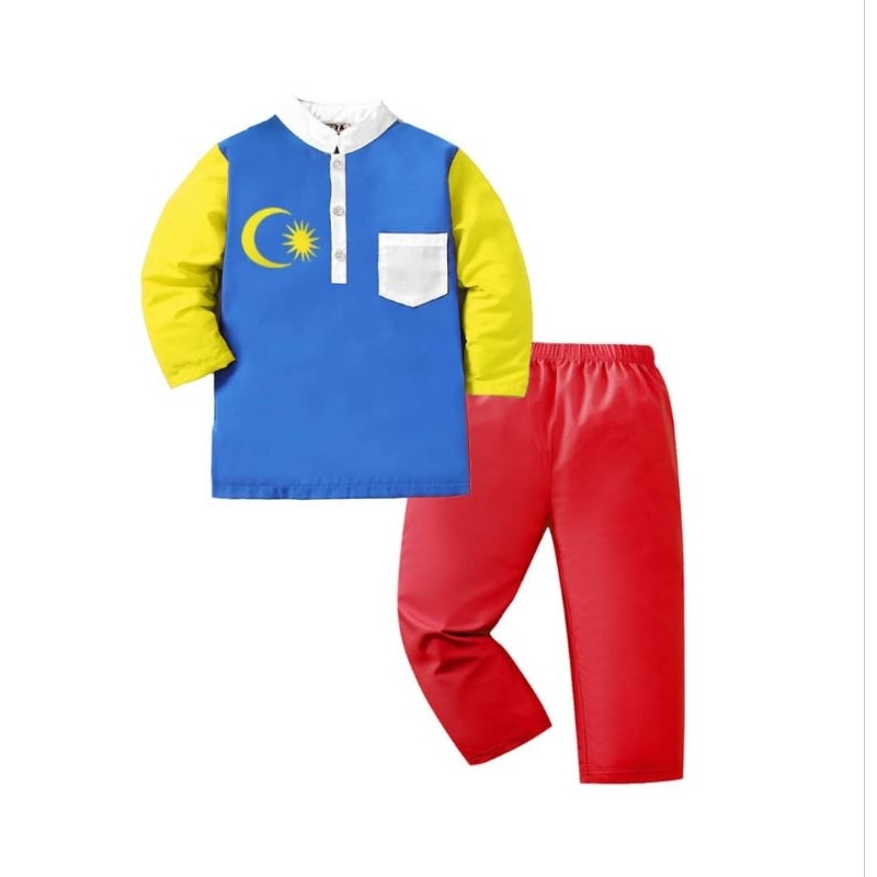 Baju Merdeka Budak Lelaki Baju Bendera Malaysia Merdeka Kids Costume ...