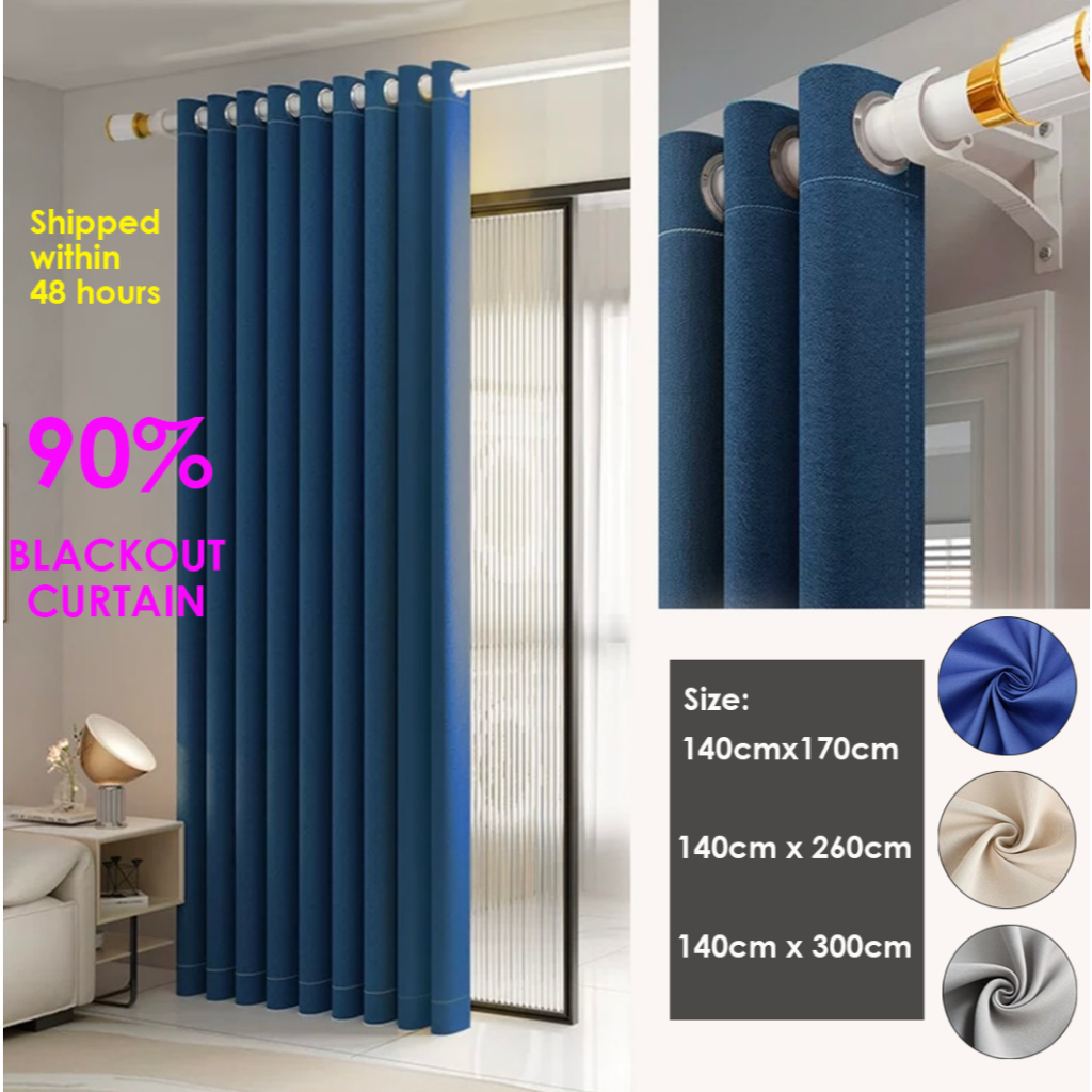 95% Blackout Curtain langsir blackout langsir sliding door langsir ...