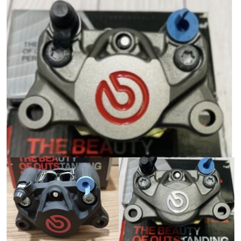 100% ORIGINAL BREMBO P34 2POT CALIPER UNIVERSAL SILVER RED/BLACK RED ...