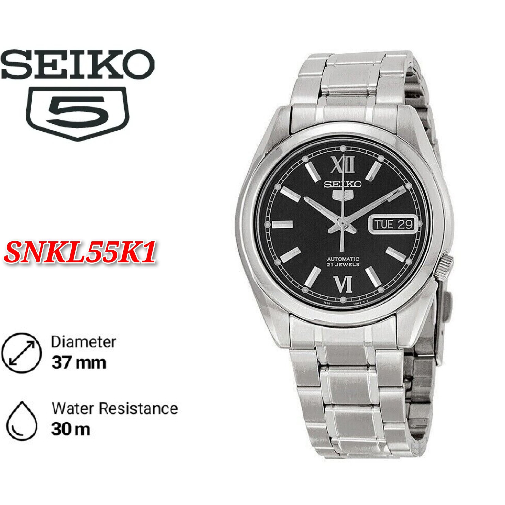Seiko 5 Automatic 21 Jewels SNKL55K1 Men's Watch | Shopee Malaysia