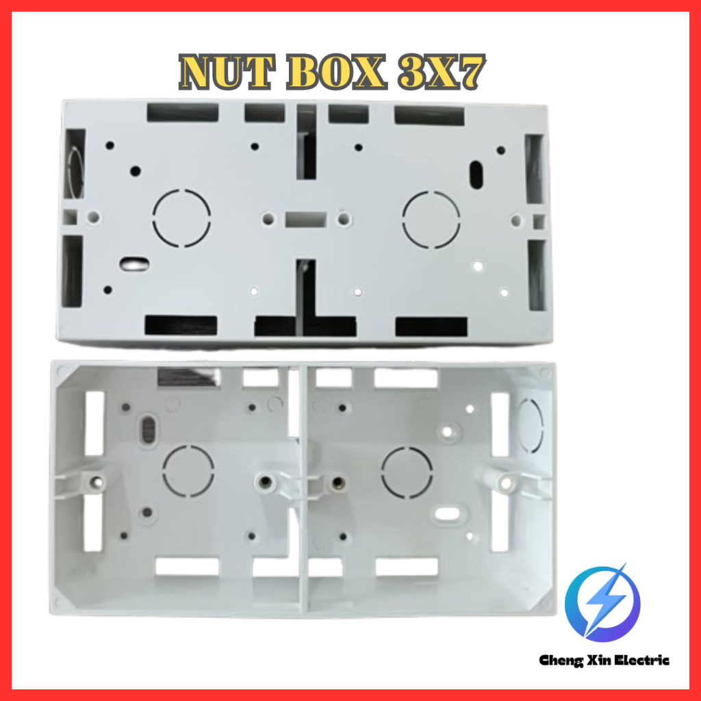 PVC BOX SURFACE TYPE NUT / ELECTRICAL BOX / WHITE BOX / Switch Socket ...
