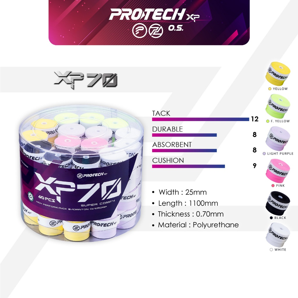 PROTECH "SUPER COMFY" Overgrip XP70 (1pc) | Shopee Malaysia