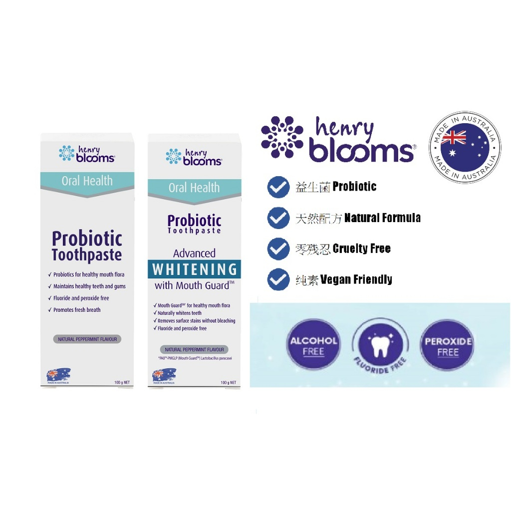 HENRY BLOOMS Adult Probiotic Toothpaste/ Whitening Probiotic ...