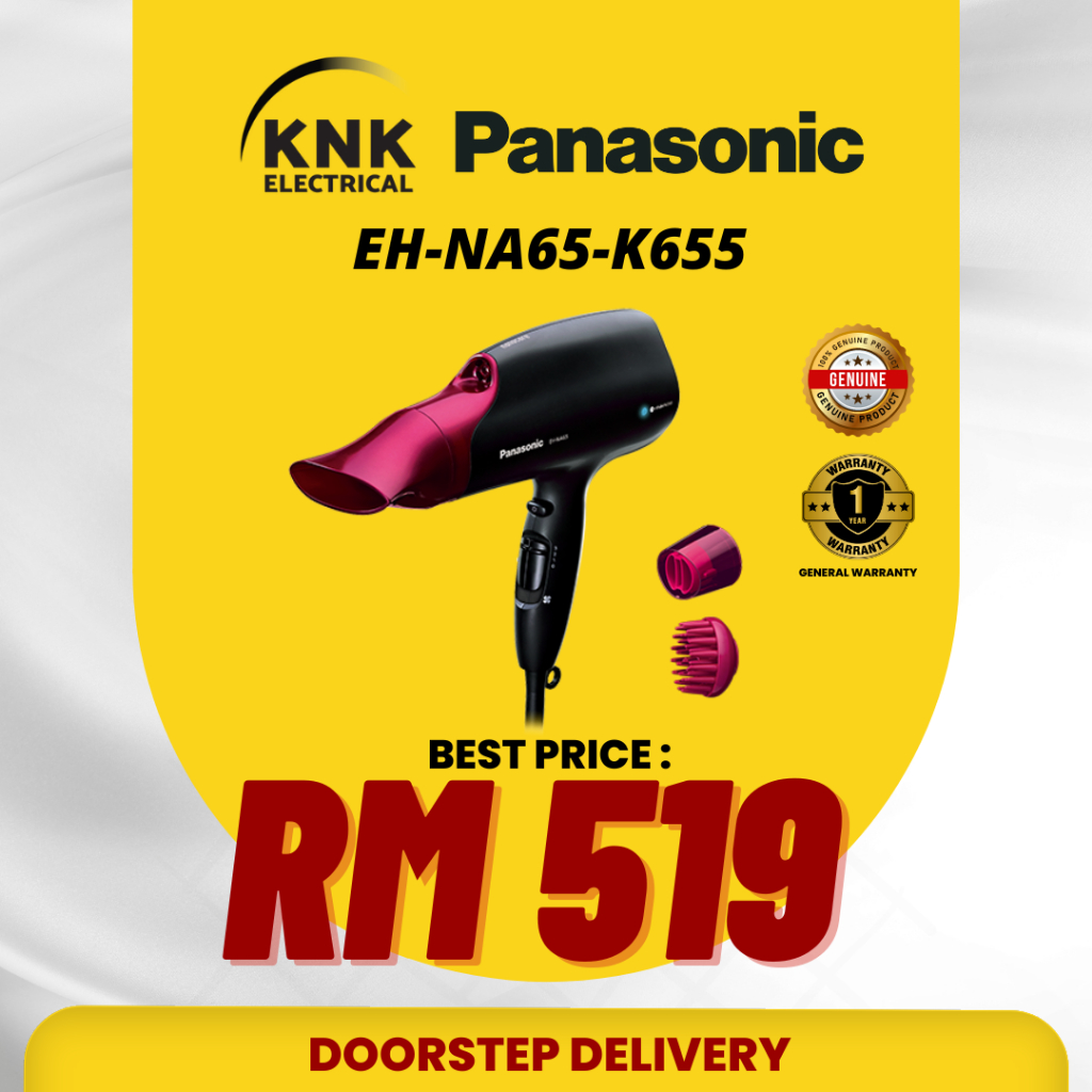 Panasonic Hair Dryer Nanoe Moisture EH-NA65-K655 | Shopee Malaysia