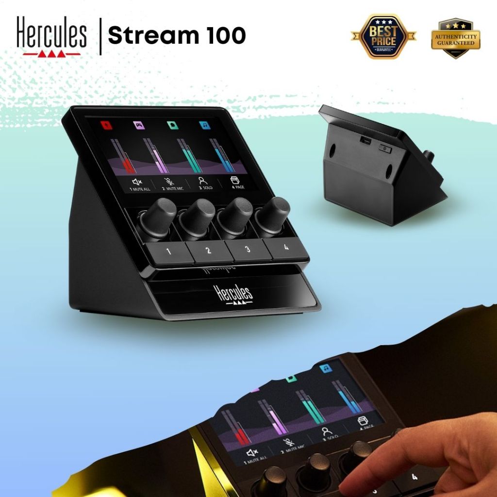 Hercules Stream 100, Audio Mixer for Content Creators, Streaming ...