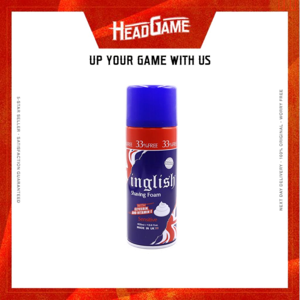 Inglish Shaving Foam Sensitive Blue (400ml) | Shopee Malaysia