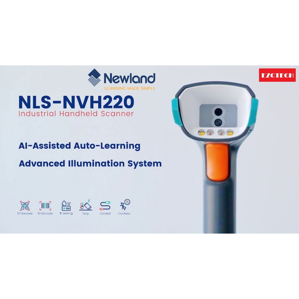 Newland NVH220 2D Industrial AI Barcode Scanner Heavy Duty DPM Scanner ...