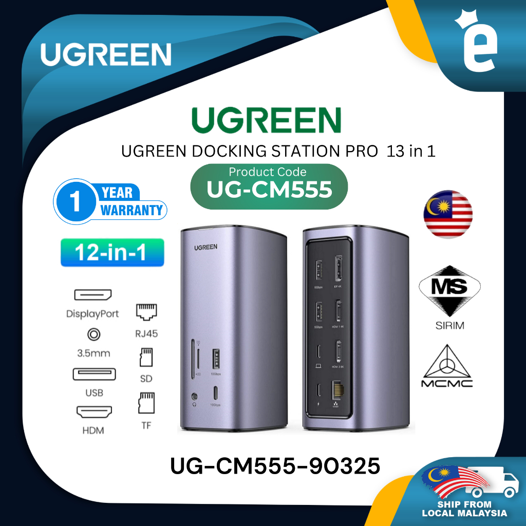 UGREEN USB-C DOCKING STATION USB-C 10G+ USB3.1+ 2*USB3.0+ DP 4K 60HZ ...