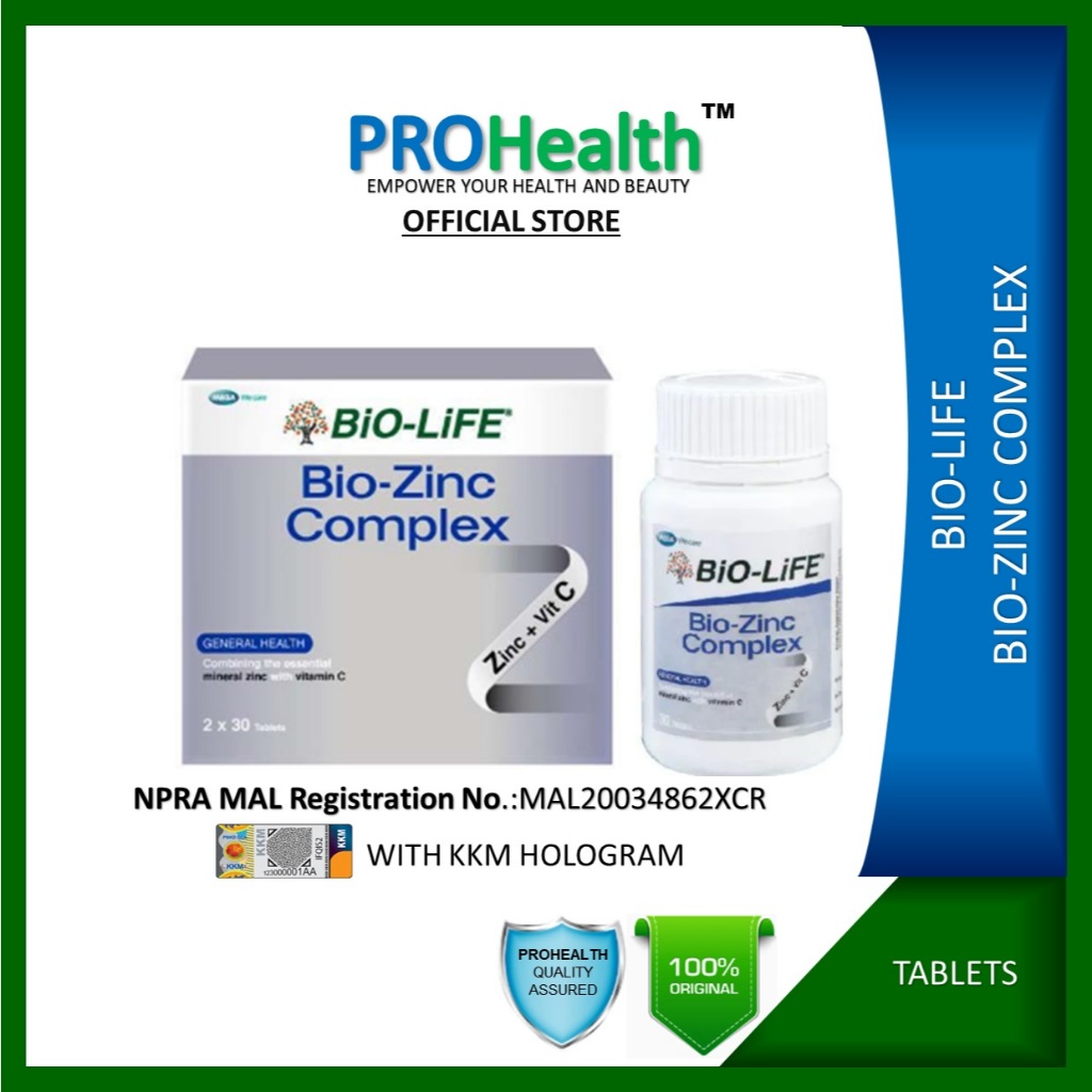 BiO-LiFE Bio Zinc Complex Tablet EXPIRY:01/2026 | Shopee Malaysia