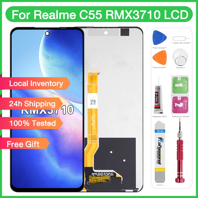 Original LCD For REALME C55/ 11x/ Narzo N55/ OPPO A98 5G/ A58 4G LCD Display Touch Screen ...