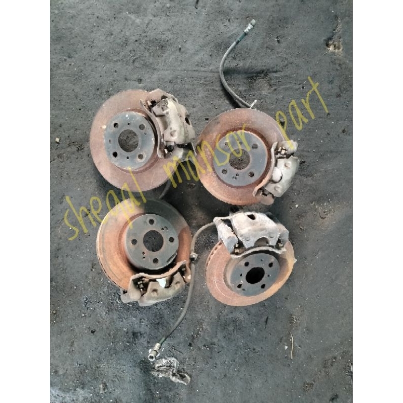 SET BRAKE DISC ROTOR CALIPER DEPAN TOYOTA PASSO SETTE PERODUA ALZA 10 ...