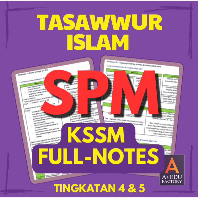 [📚PDF] NOTA LENGKAP TASAWWUR ISLAM TINGKATAN 4 & 5 [SPM] KSSM A+ NOTES ...