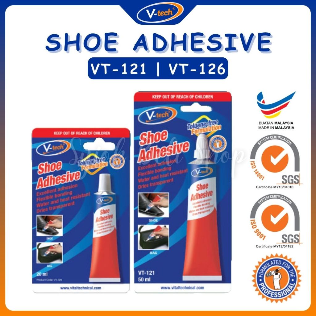 Vtech VT121 / VT126 Shoe Adhesive Bag Glue Flexible Bonding (20ml/50ml ...