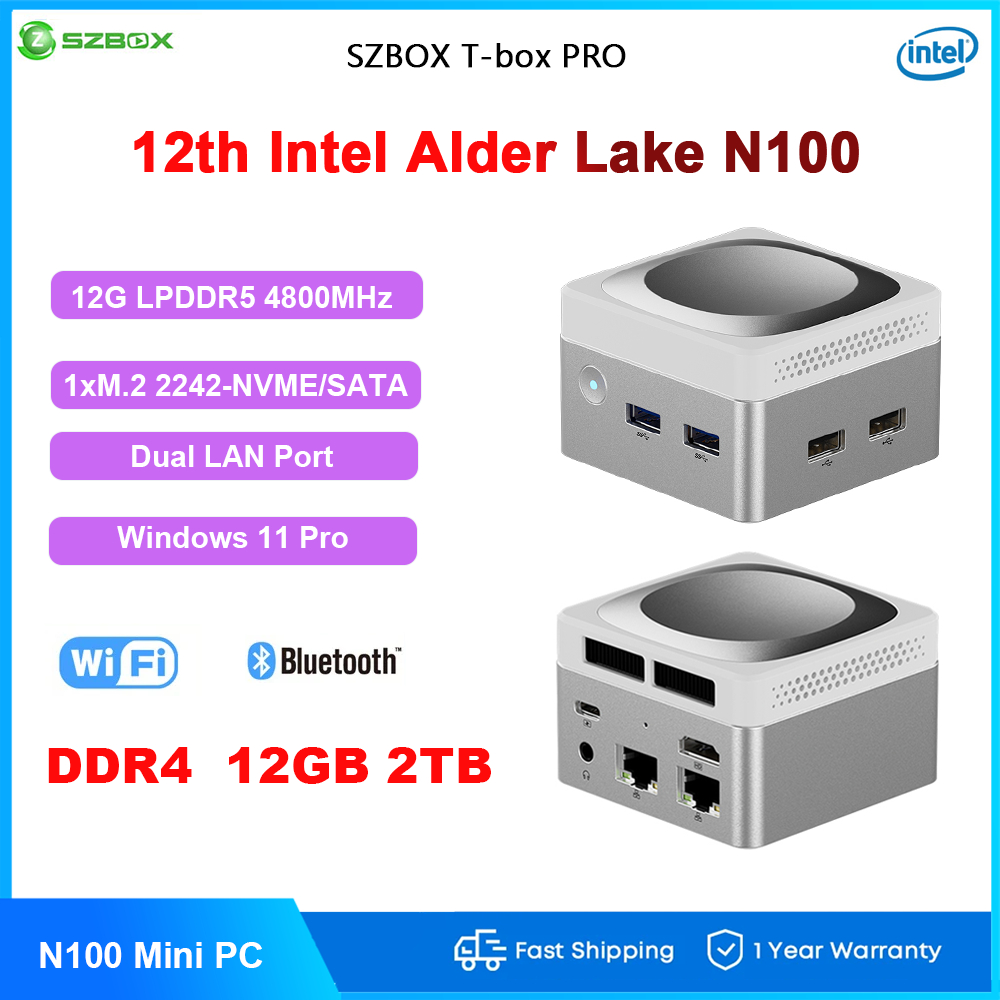 SZBOX 12th Gen Intel N100 Game PC UHD Graphics DDR5 12GB RAM 512GB SSD ...