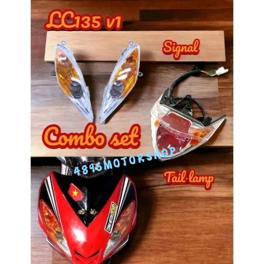 VIETNAM SPECIAL EDITION LC135 V1 FRONT SIGNAL POSITION LIGHT / TAIL LAMP ASSY OREN ORANGE LAMPU ...