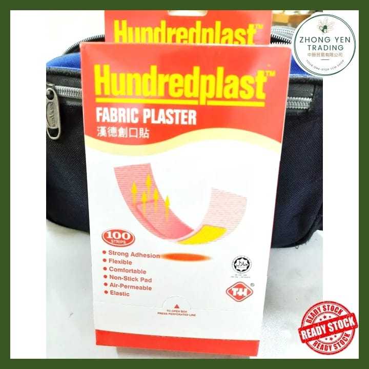 Hundredplast, Fabric Plaster, (100 strips×1box) | Shopee Malaysia