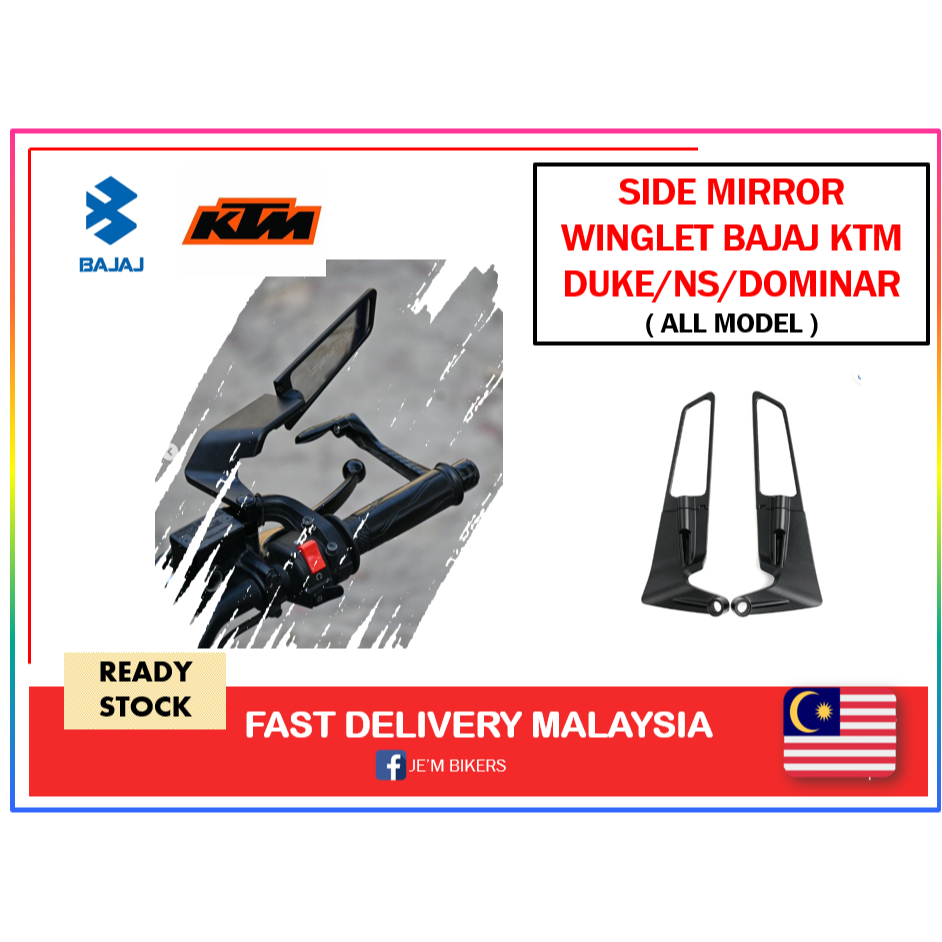 SIDE MIRROR WINGLET KTM DUKE & PULSAR NS & DOMINAR (ALL MODEL) | Shopee ...