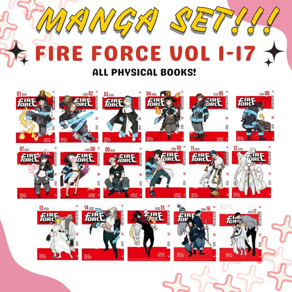 Fire Force Set Manga English Volume 1-17 Enen No Shouboutai Vol 1-17 ...
