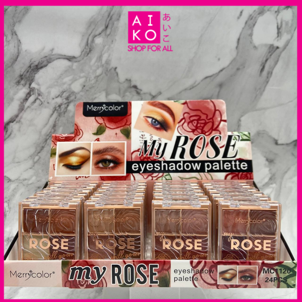 (AIKO)MERRYCOLOR MY ROSE 4 COLORS EYESHADOW PALETTE(AIKO)MERRYCOLOR MY ...