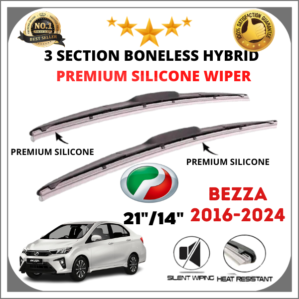 [PREMIUM SILICONE] PERODUA BEZZA 2016-2024 PREMIIUM 3 SECTION SILICONE ...