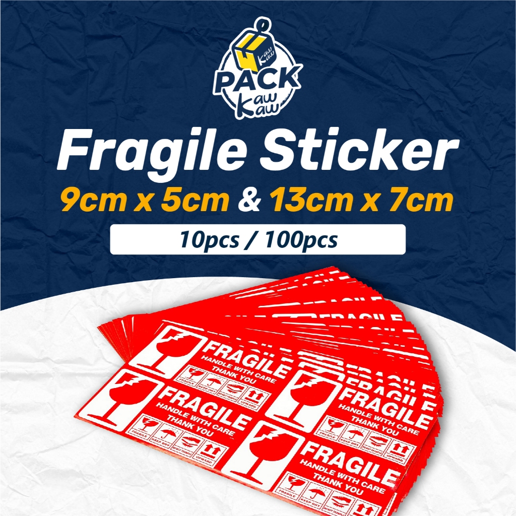 Fragile Sticker Label Handle With Care Mudah Pecah Warning Label Aceve